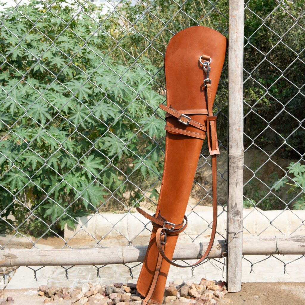 Leather Rifle Case - Handcrafted Western Scabbard by Hulara