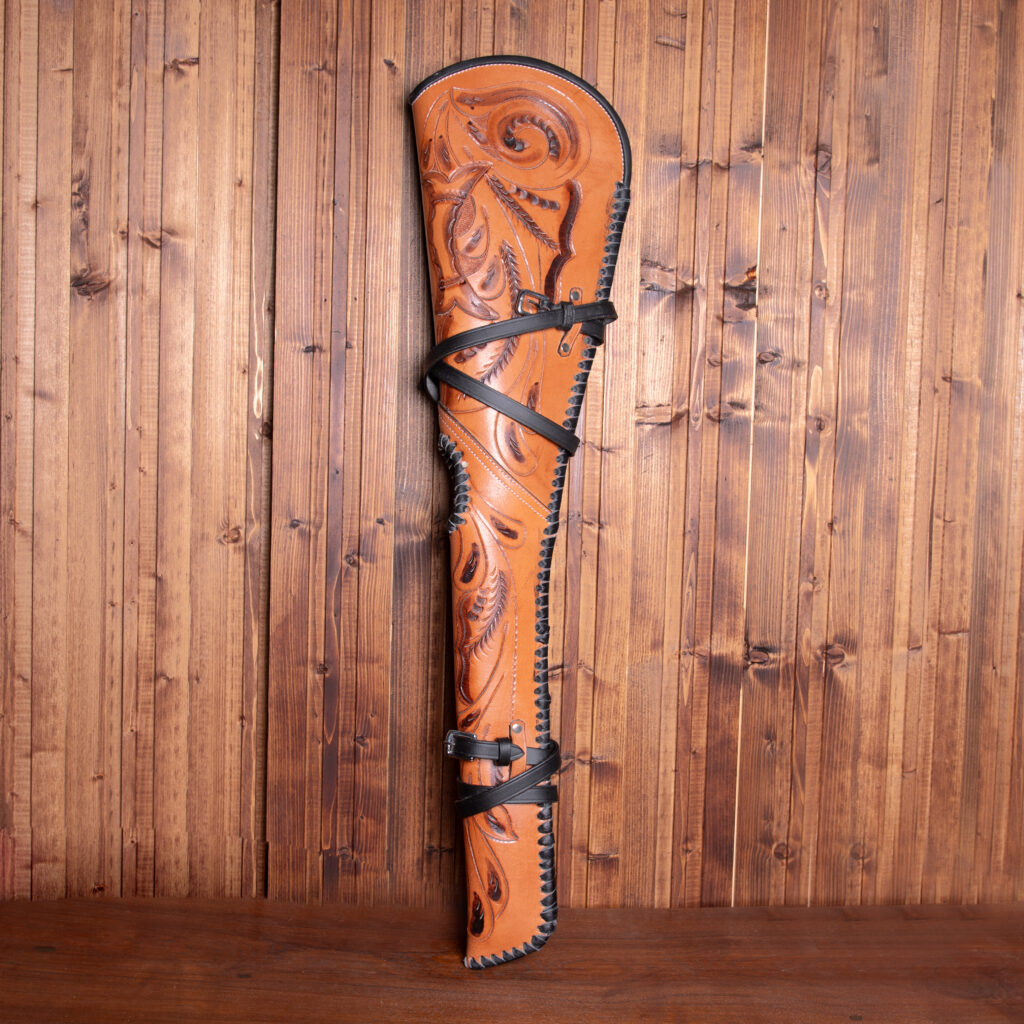 Leather Hand Tooled Rifle Scabbard